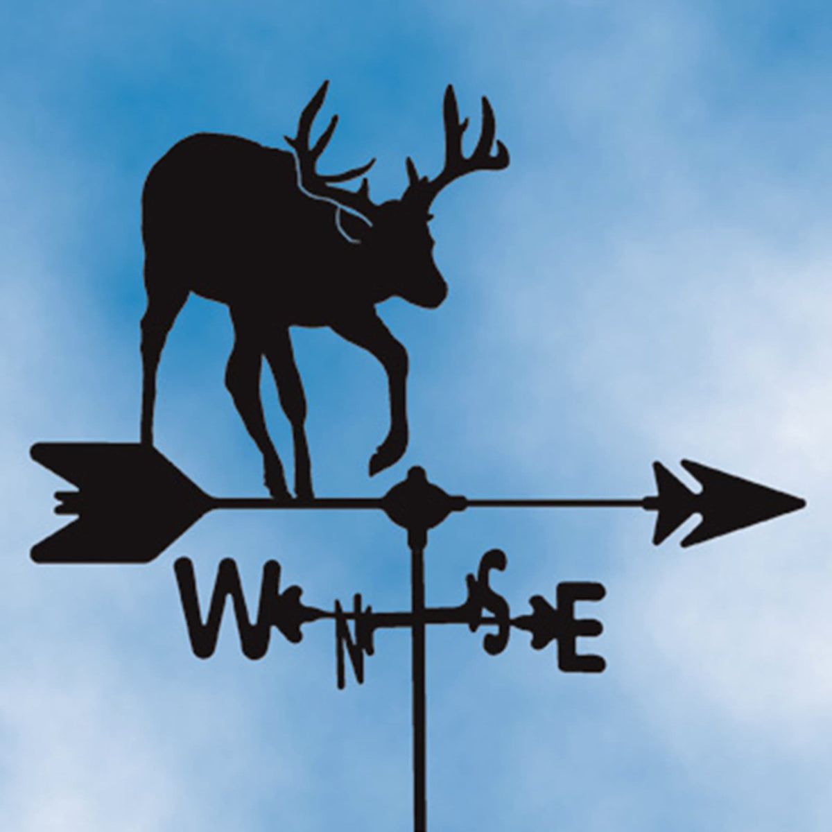 Deer in Rut Silhouette Steel Weathervane — Homestead Traditions